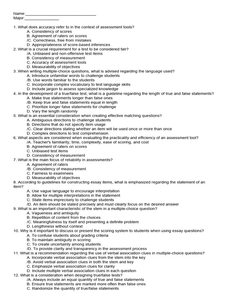 Quiz Ail | PDF | Educational Assessment | Multiple Choice