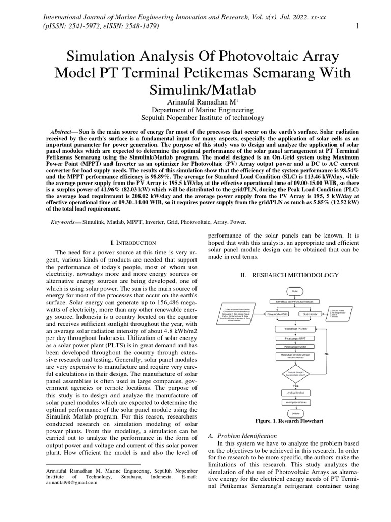 Simulink Analysis of PV Array at PT Terminal | PDF | Photovoltaics | Power Inverter