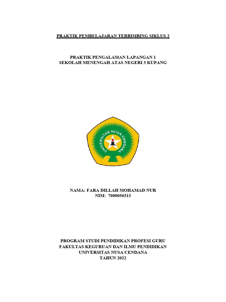 Laporan Praktik Terbimbing Siklus 2 | PDF