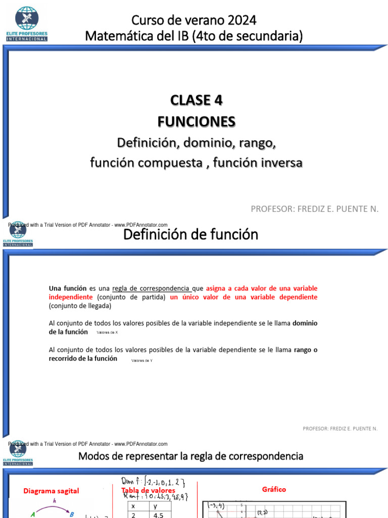 Clase3 Funciones (Generalidades) Math A&A | PDF | Función (Matemáticas) | Variable (Matemáticas)