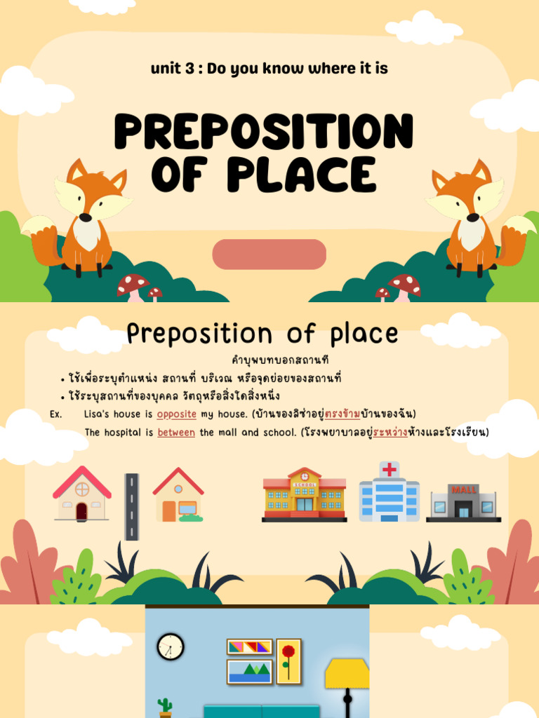 Preposition of Place | PDF