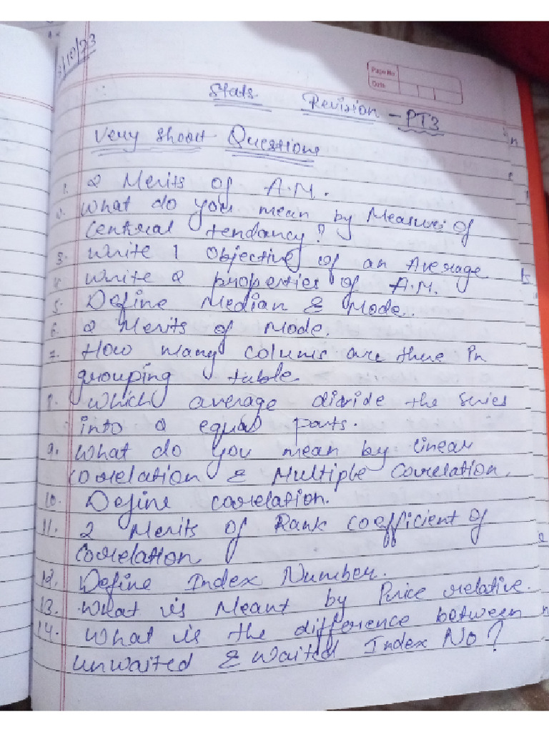 Stats Revision Que Ans | PDF