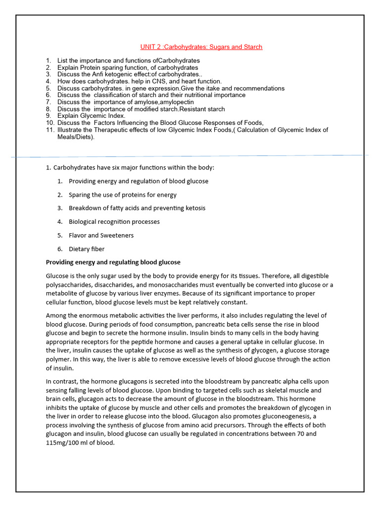 Ahn-Unit 2 | Download Free PDF | Starch | Diet & Nutrition