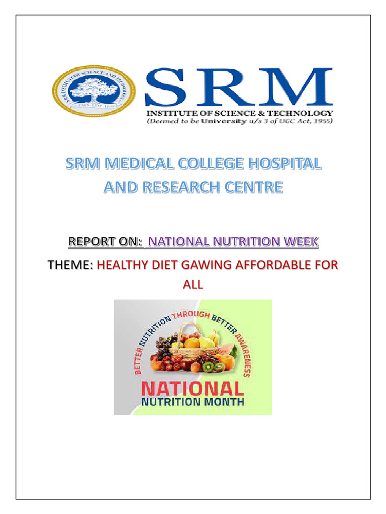 SRM Medical College Hospital and Research Centre 1 | PDF | Dietitian ...