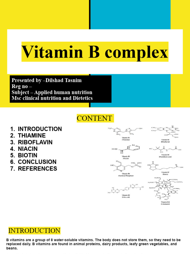Understanding Vitamin B Complex Functions | PDF | Vitamin | Redox