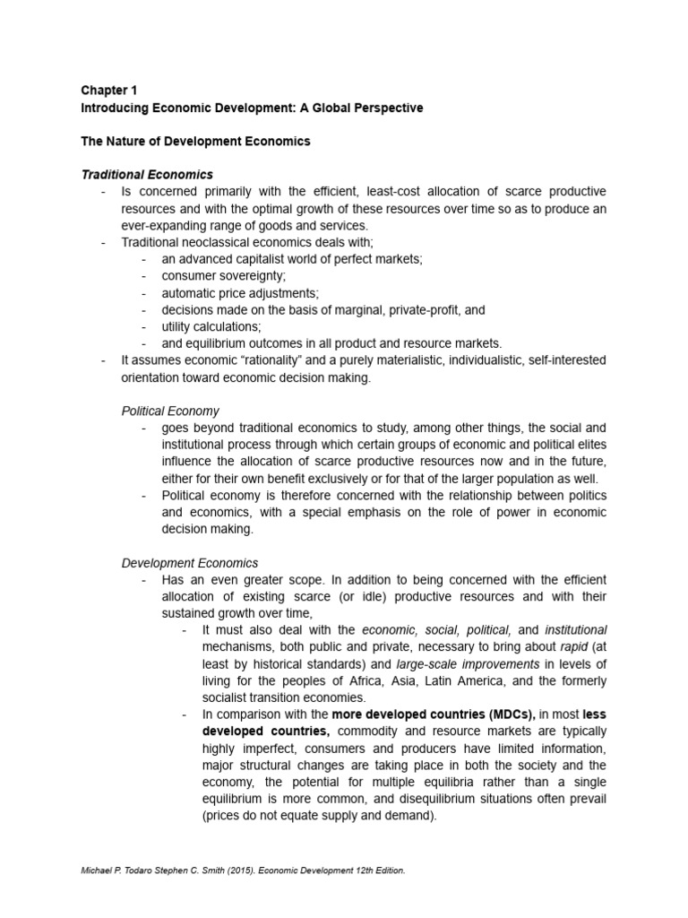 Introducing Economic Development: A Global Perspective | PDF ...