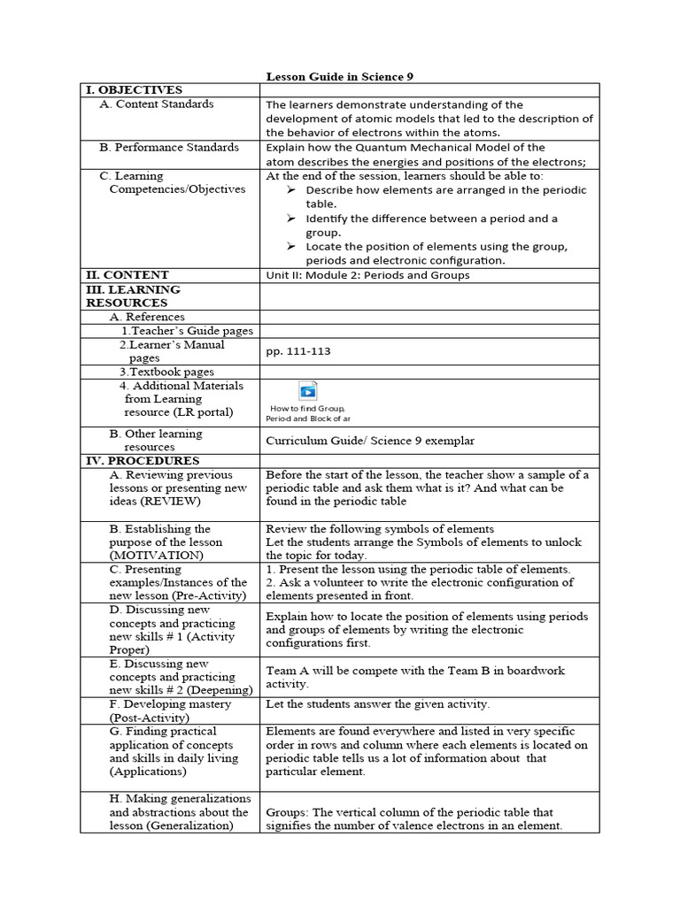 Understanding the Periodic Table | PDF | Learning | Periodic Table