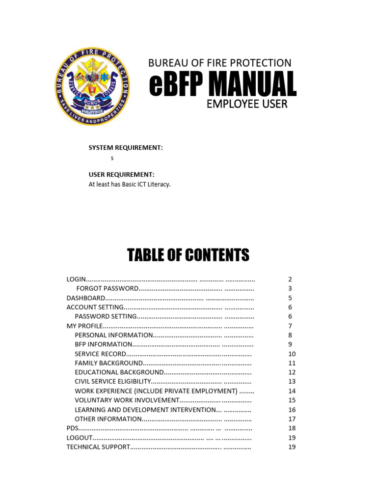 eBFP - Manual Employee User Ver1 | PDF | Password | Login