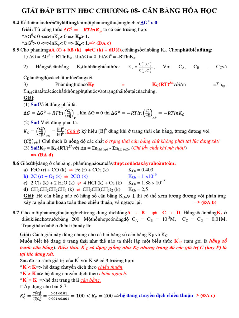 Hoa-Dai-Cuong - Nguyen-Son-Bach - Giai-Dap-Bttn-Hdc-Chuong-08 - Can-Bang-Hoa-Hoc ...