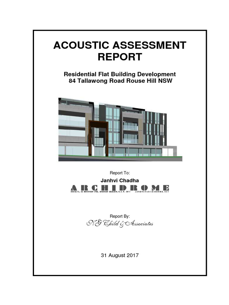 Tallawong Road Acoustic Assessment Report Final 200917 | PDF | Building ...