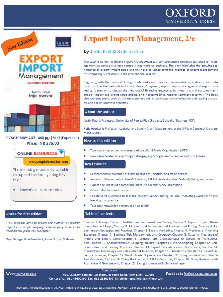 Export Import Management | PDF