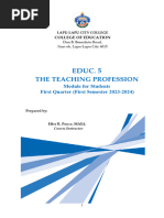 The Teaching Profession MODULE | PDF | Teachers | Learning