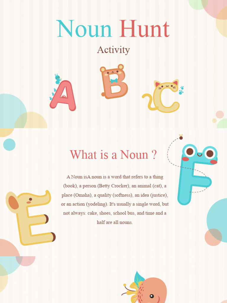 English Noun Hunt Activity | PDF