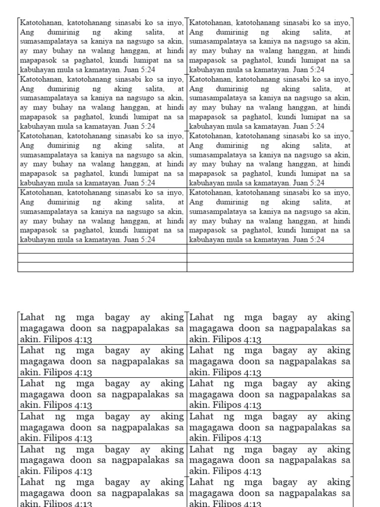 Memory Verse For Print | PDF