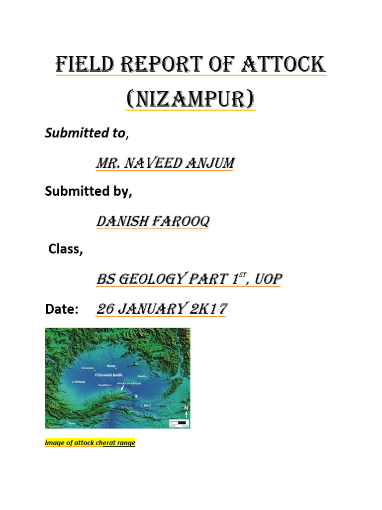 Attock Nizampur Geological Field Report | PDF | Rock (Geology ...