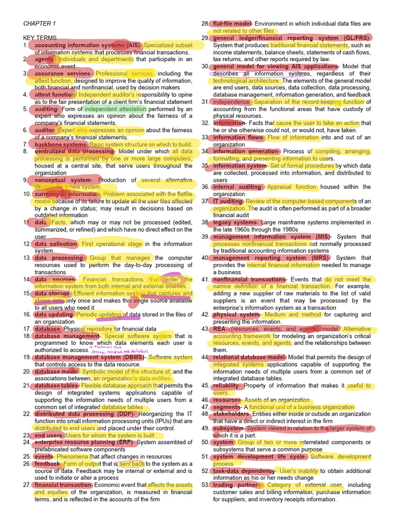 AIS Review: Key Concepts and Terms | PDF