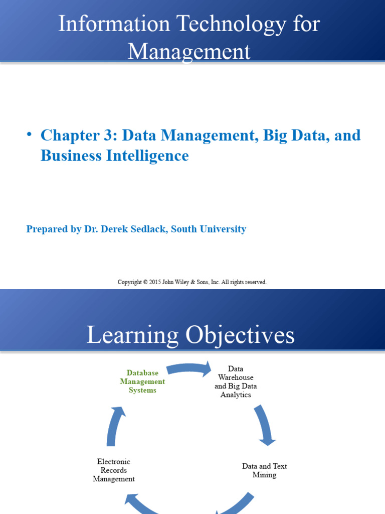04 - Data Management, Big Data, and Business Intelligence | PDF | Databases | Business Intelligence