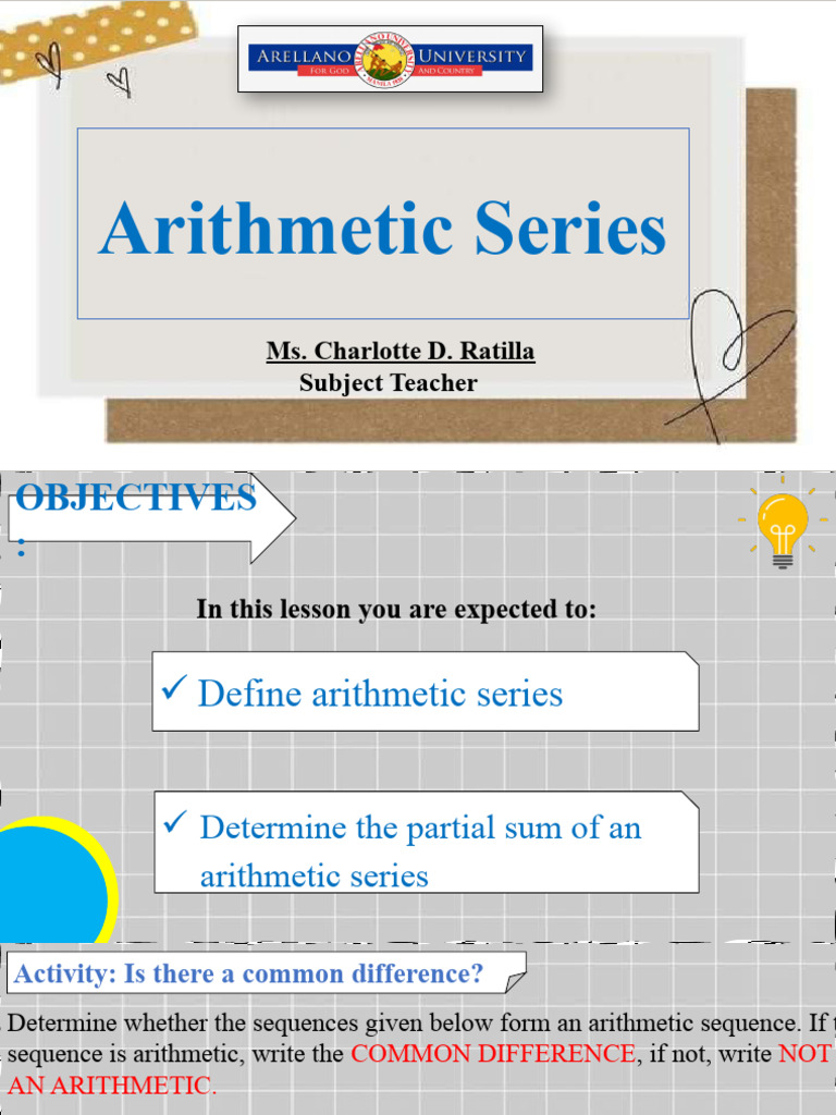 Arithmetic Series | PDF | Arithmetic | Mathematics