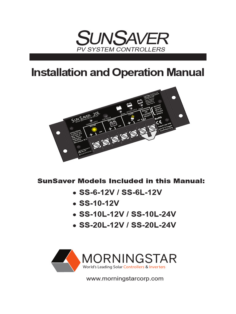 SunSaver Solar Controller Manual | PDF | Electromagnetic Interference ...