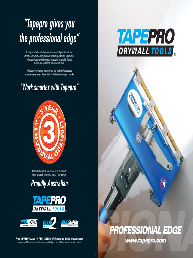 Tapepro Catalogue | Download Free PDF | Drywall | Building Materials