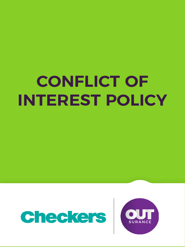 Outsurance Conflict of Interest Policy | PDF | Conflict Of Interest | Employment