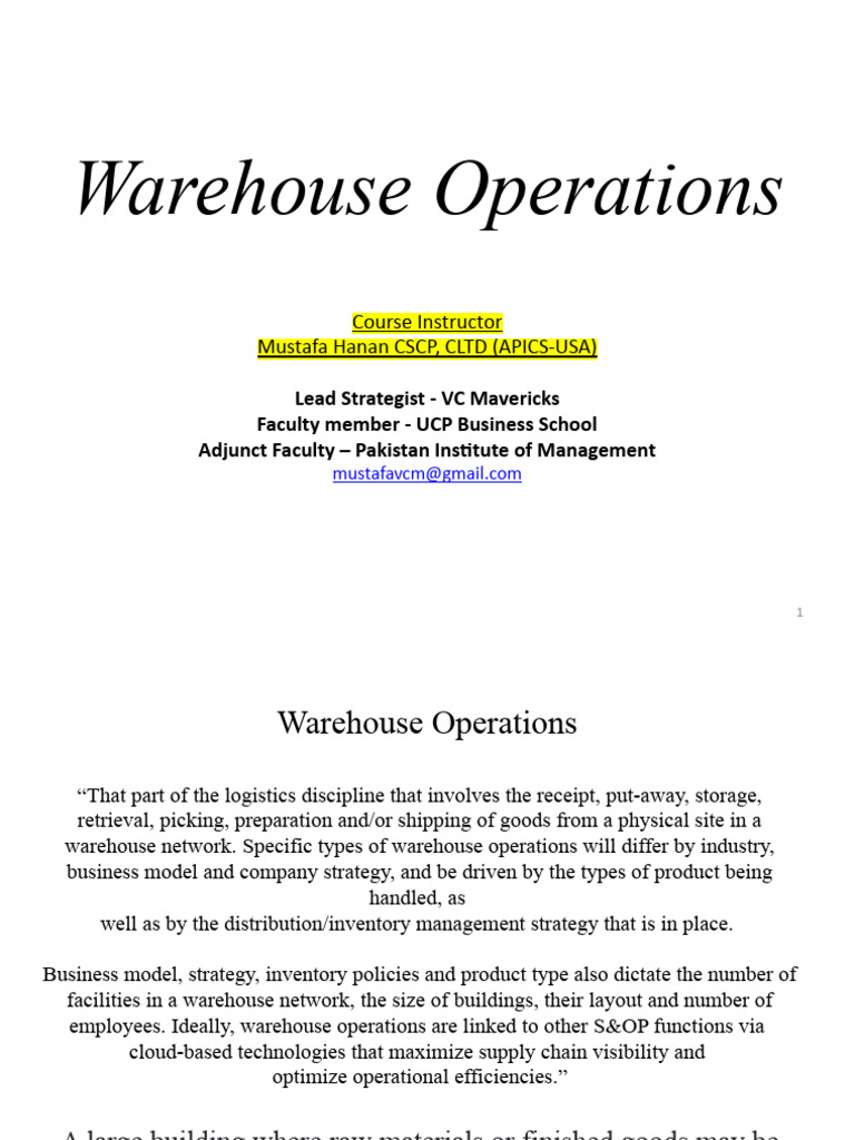 Warehouse Management - PIM 1day | PDF | Warehouse | Logistics