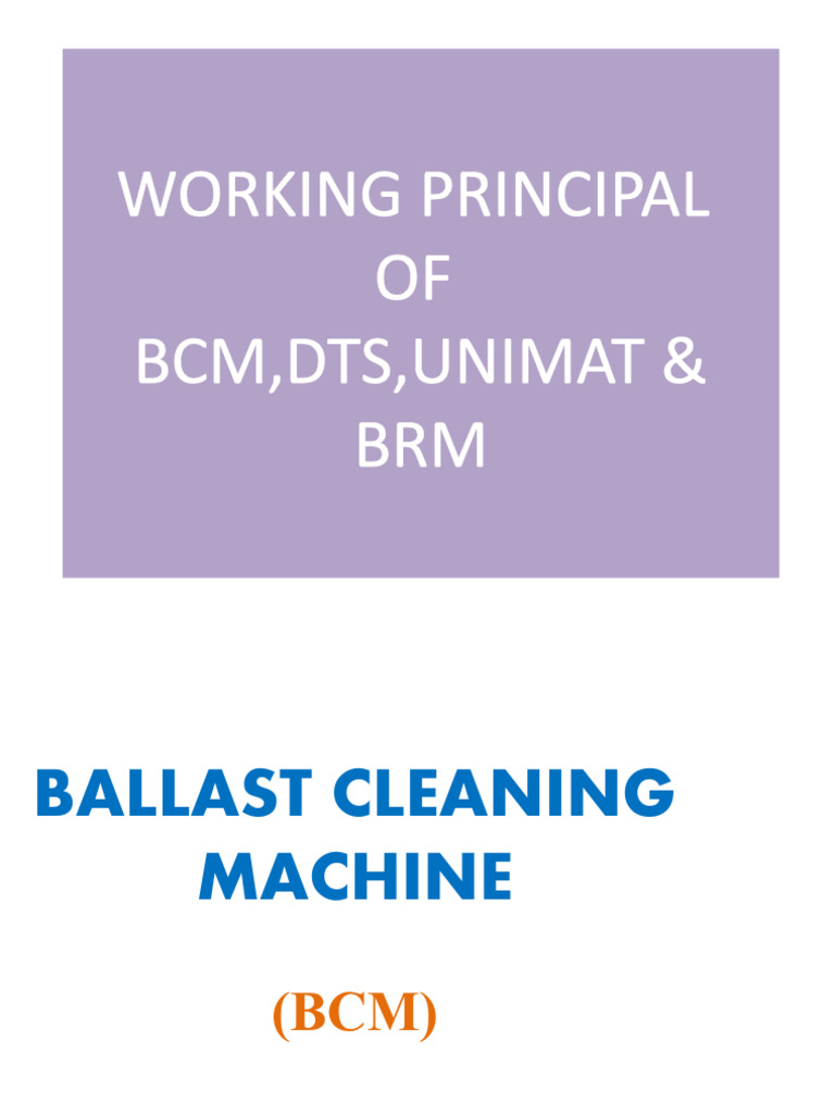 Working Principle of BCM, DTS, UNIMAT | PDF | Rail Transport ...
