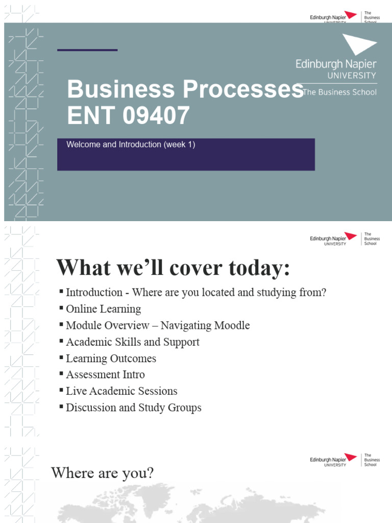 ENT 09407 - LAS Example Week 1 - Welcome | PDF | Educational Technology ...