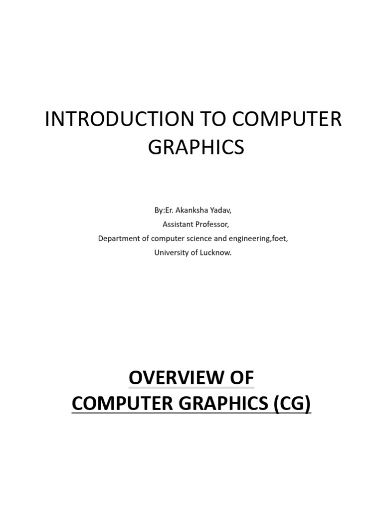 Intro to Computer Graphics | PDF | 3 D Computer Graphics | Computer Graphics