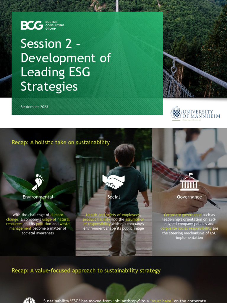 Lecture 2 - Development of ESG Strategies-2 | PDF | Sustainability ...