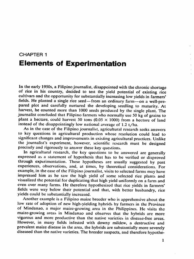 Biometry Chap 1 To 4 For Biotech2023 | PDF | Experiment | Analysis Of Variance