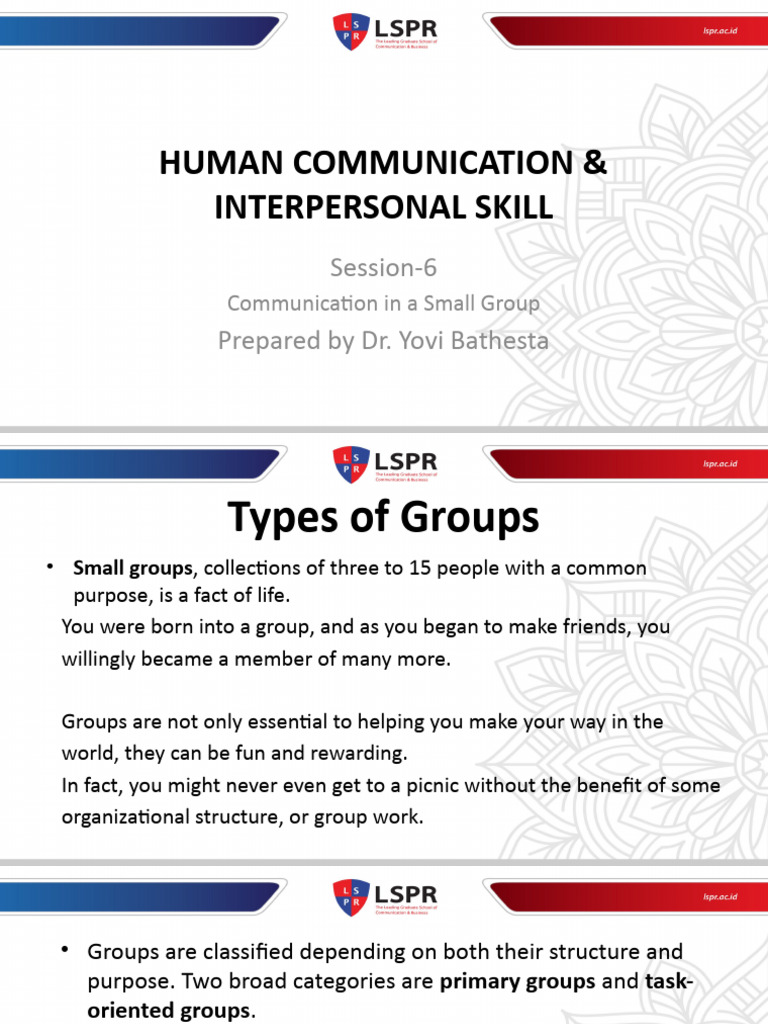 Session 6 - Communication in Small Groups | PDF | Power (Social And ...