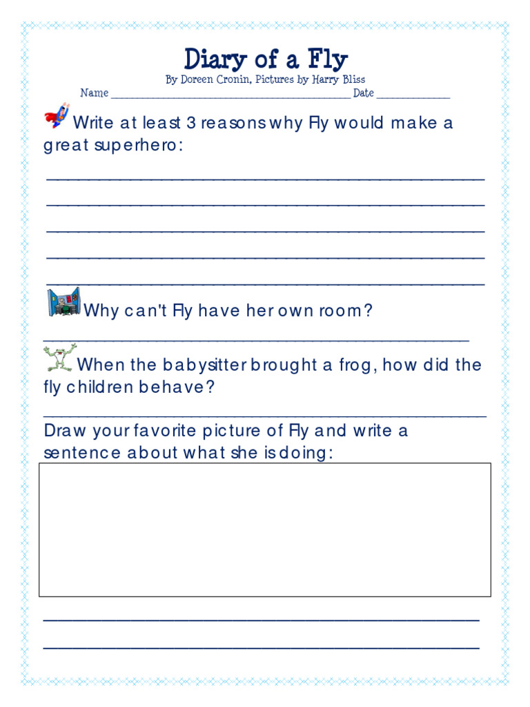 Free Diary of A Fly Printable | PDF | Sports & Recreation | Games ...