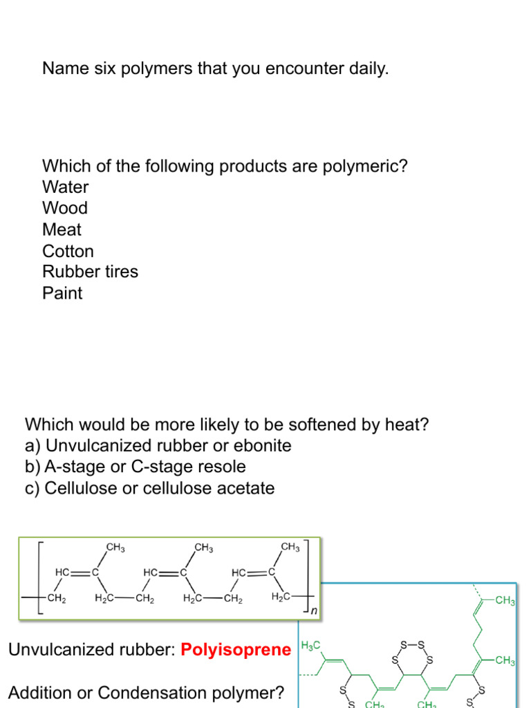 Polymer Problems | Download Free PDF | Polymers | Cross Link