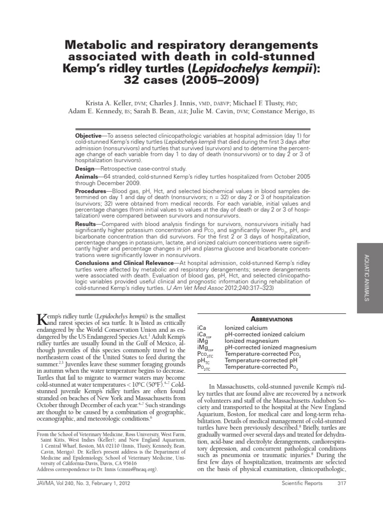 Metabolic and Respiratory Derangements Associated With Death in Cold ...