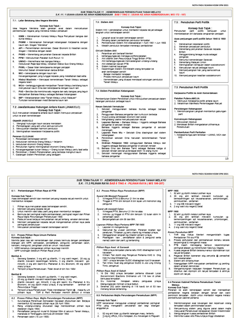 003 Nota Padu Sejarah t4-13 (9 Files Merged) | PDF