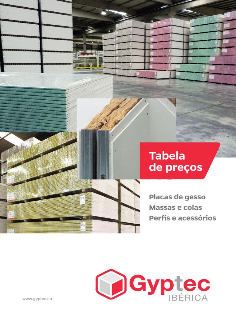 Tabela Precos Gyptec | PDF | Drywall | Materiais