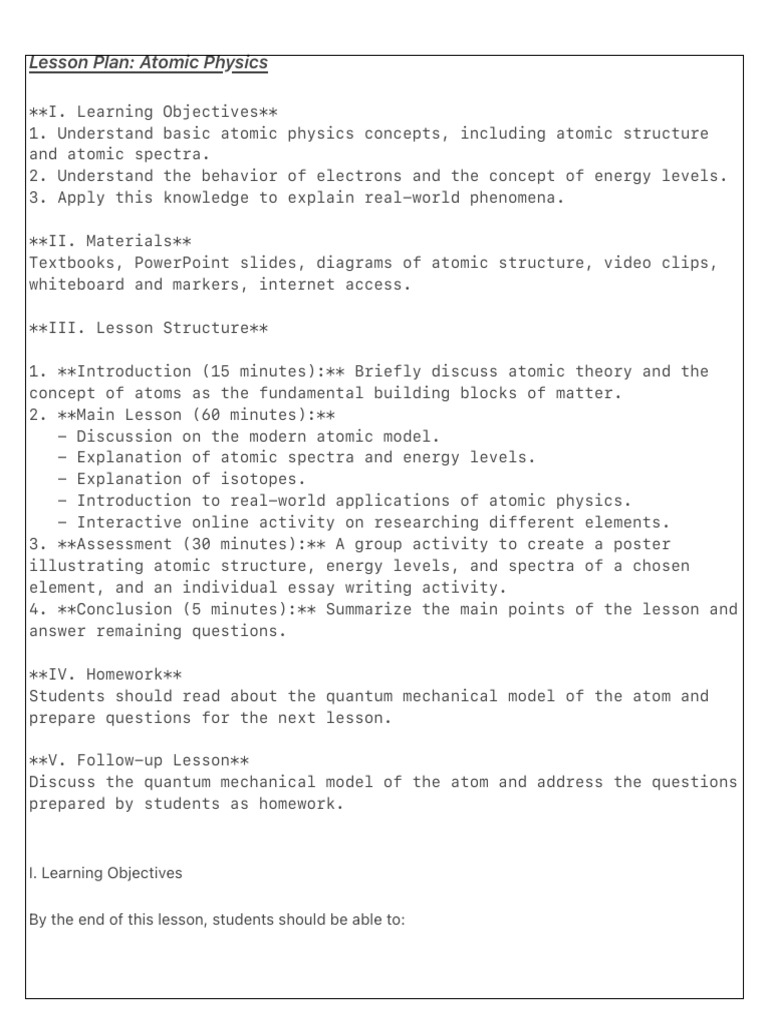 Understanding Atomic Physics Concepts | PDF | Physics | Emission Spectrum