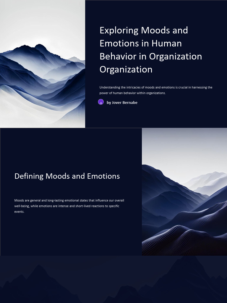 Exploring Moods and Emotions in Human Behavior in Organizations | PDF | Mental Health | Mood ...