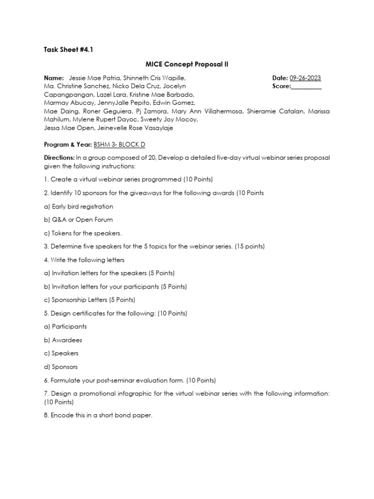 Mice Concept Proposal 2 | PDF