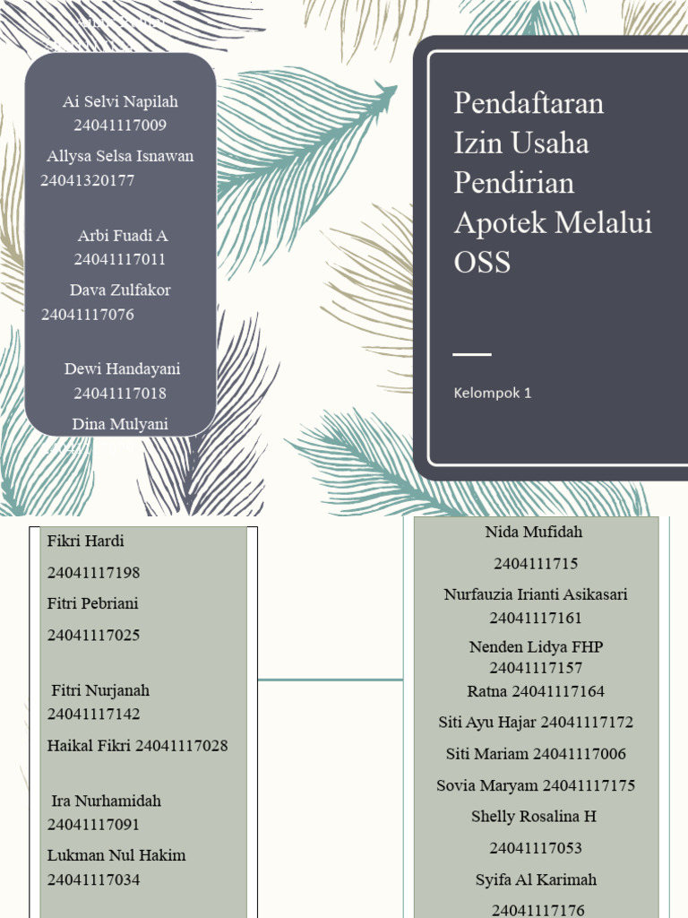 Pendaftaran Izin Usaha Pendirian Apotek Melalui OSS | PDF