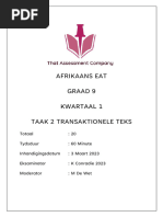 Afrikaans Grade 7 Ontkenning Vorm | PDF