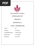 Grade 4 Afrikaans November Exam | PDF