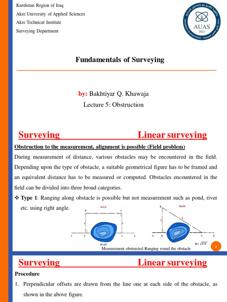 Lec5 Obstructions | PDF | Surveying | Angle