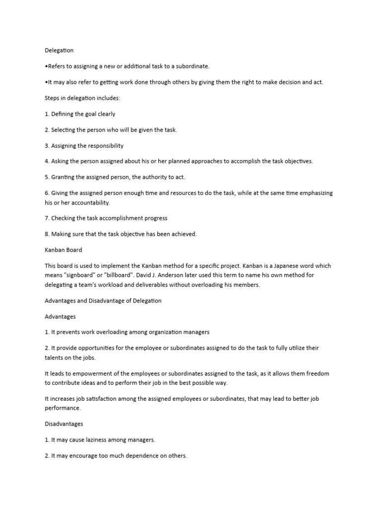 Delegation-WPS Office | PDF | Psychology | Organizational Behavior