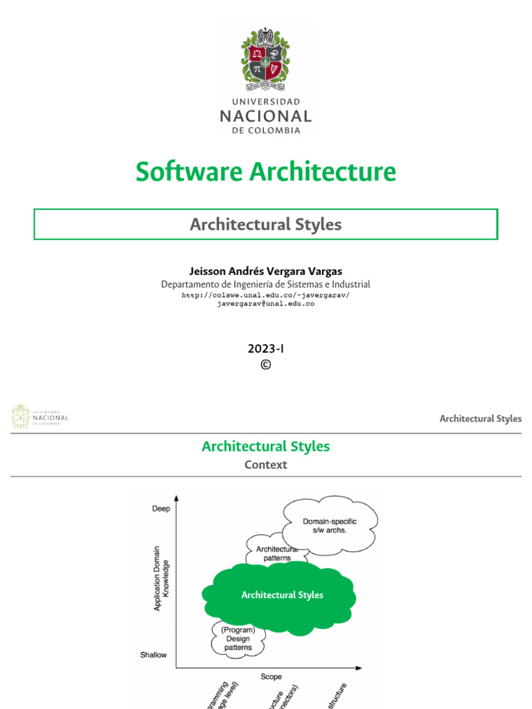 SW Arch 2023i Architectural Styles PDF Application PDF | PDF | Representational State Transfer ...