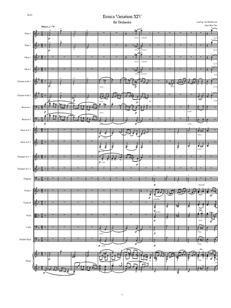 Eroica Variation XIV - Alon Ben Dor | PDF