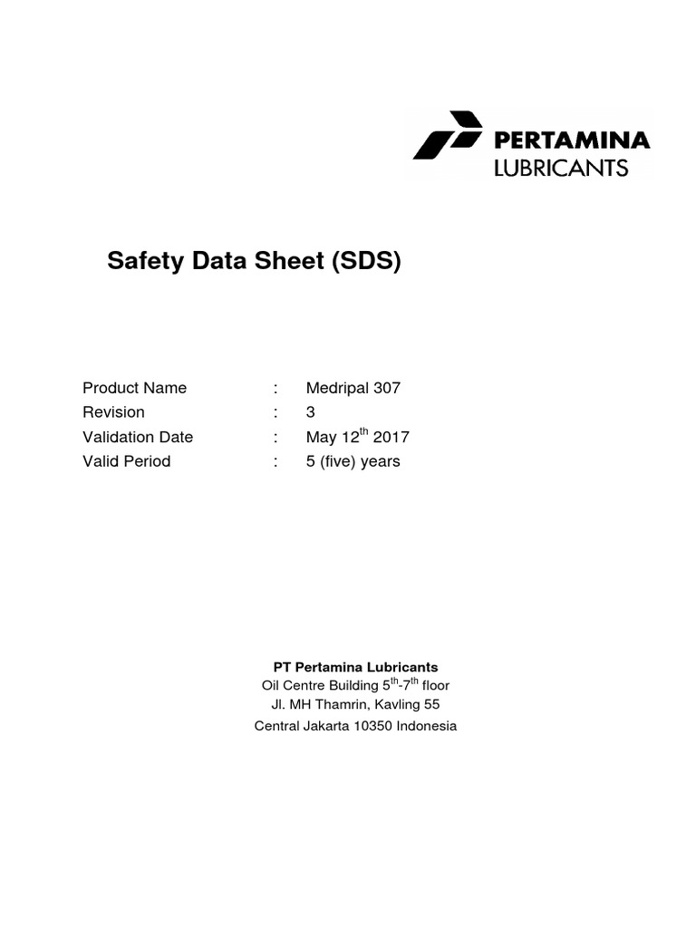 (English) SDS Medripal 307 | PDF | Dangerous Goods | Fires