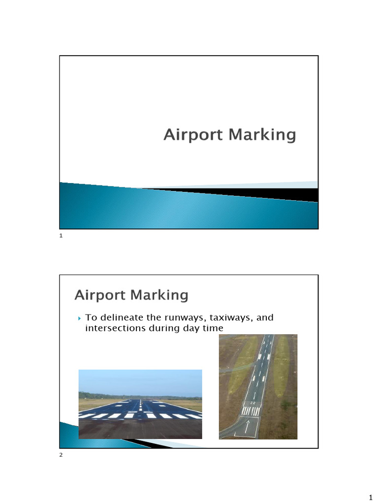 Airport Markings and Stripe Specifications | PDF