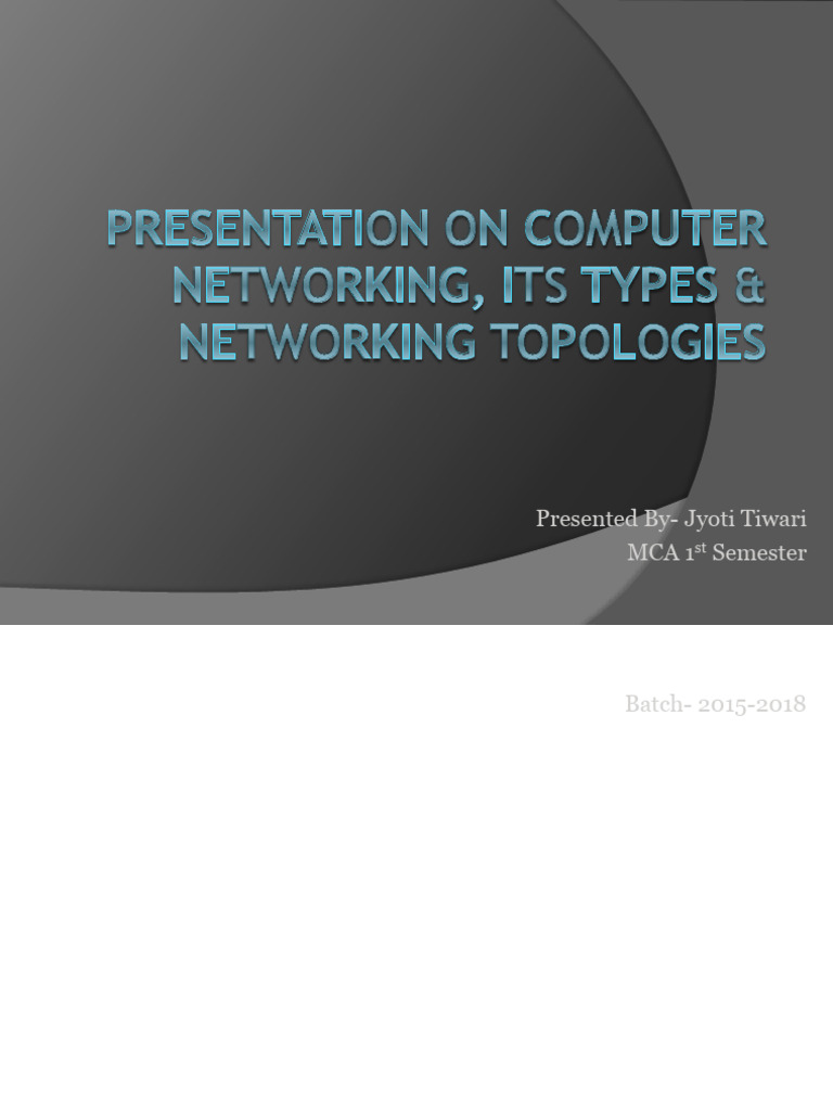 Overview of Computer Networks | PDF | Network Topology | Computer Network